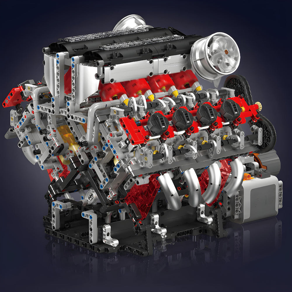 Motorised Italian V8 Engine | 2717pcs