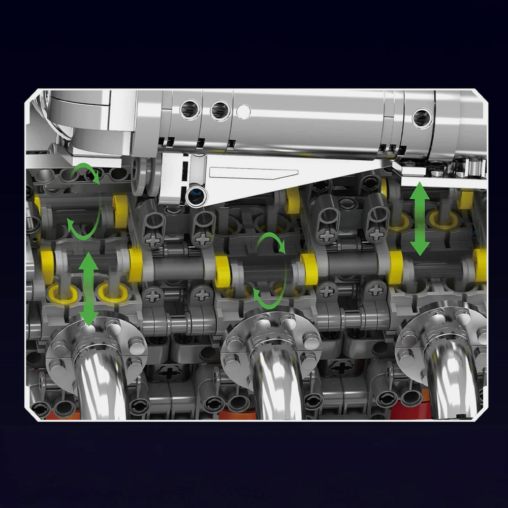 The Ultimate Chrome 5.5L V8 Engine & Gearbox | 2898pcs