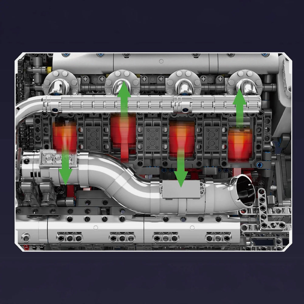 The Ultimate Chrome 5.5L V8 Engine & Gearbox | 2898pcs