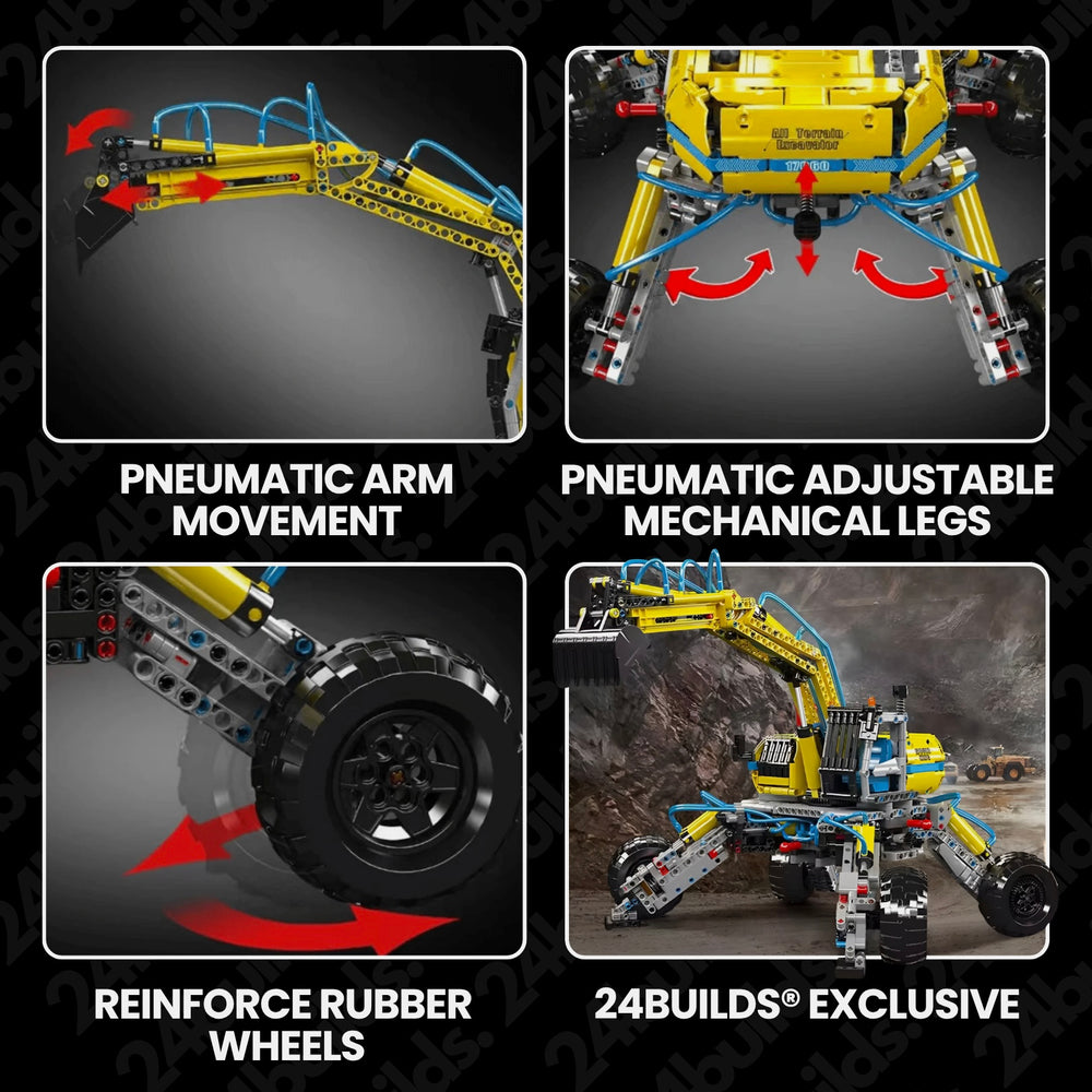 Pneumatic All-Terrain Excavator | 1392pcs
